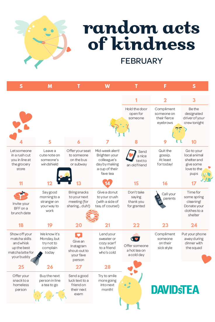 Random Acts of Kindness Calendar - Steep Thoughts