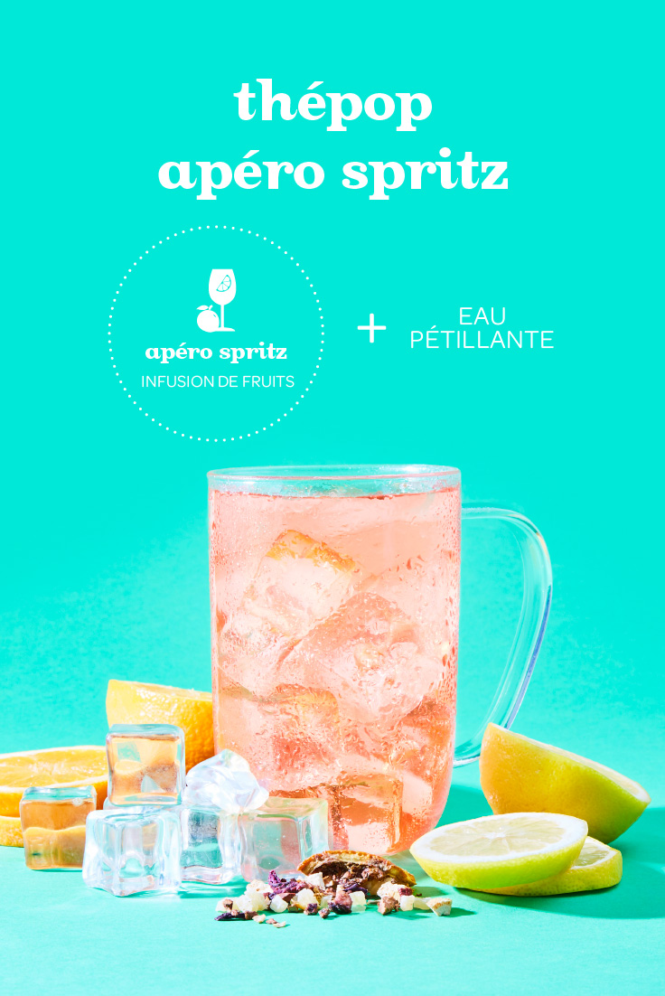 Boisson signature ThéPop Apéro Spritz - l'heure du thé